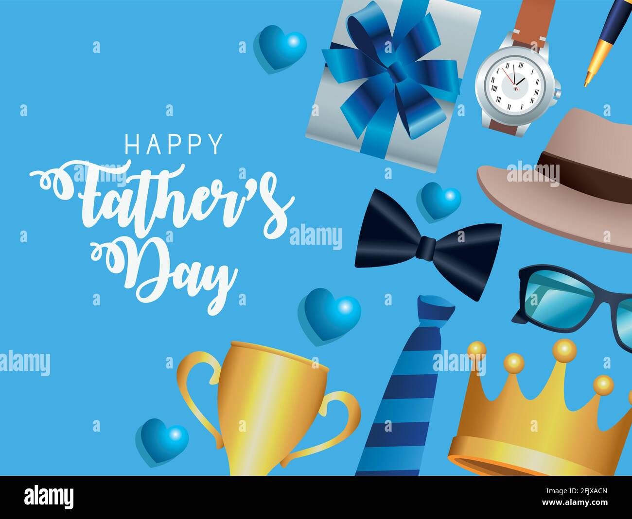 fathers day postcard Stock Vector Image & Art - Alamy