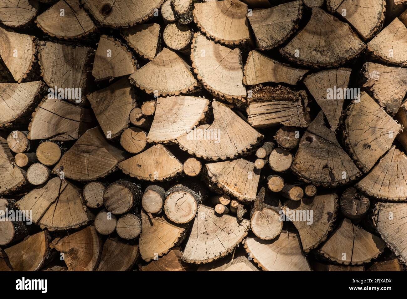Firewood stacked for drying hi-res stock photography and images - Alamy