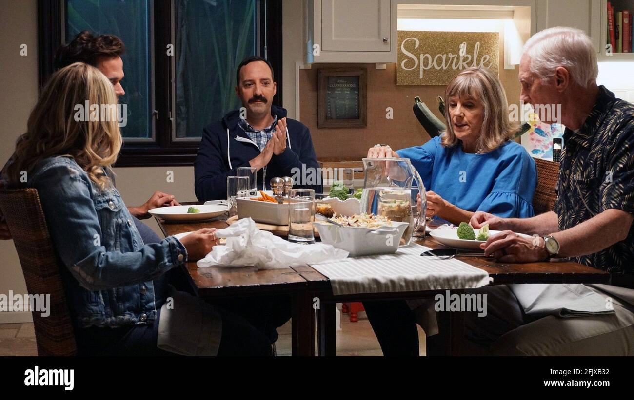 EAT WHEATIES!, from left: Elisha Cuthbert, David Walton, Tony Hale ...