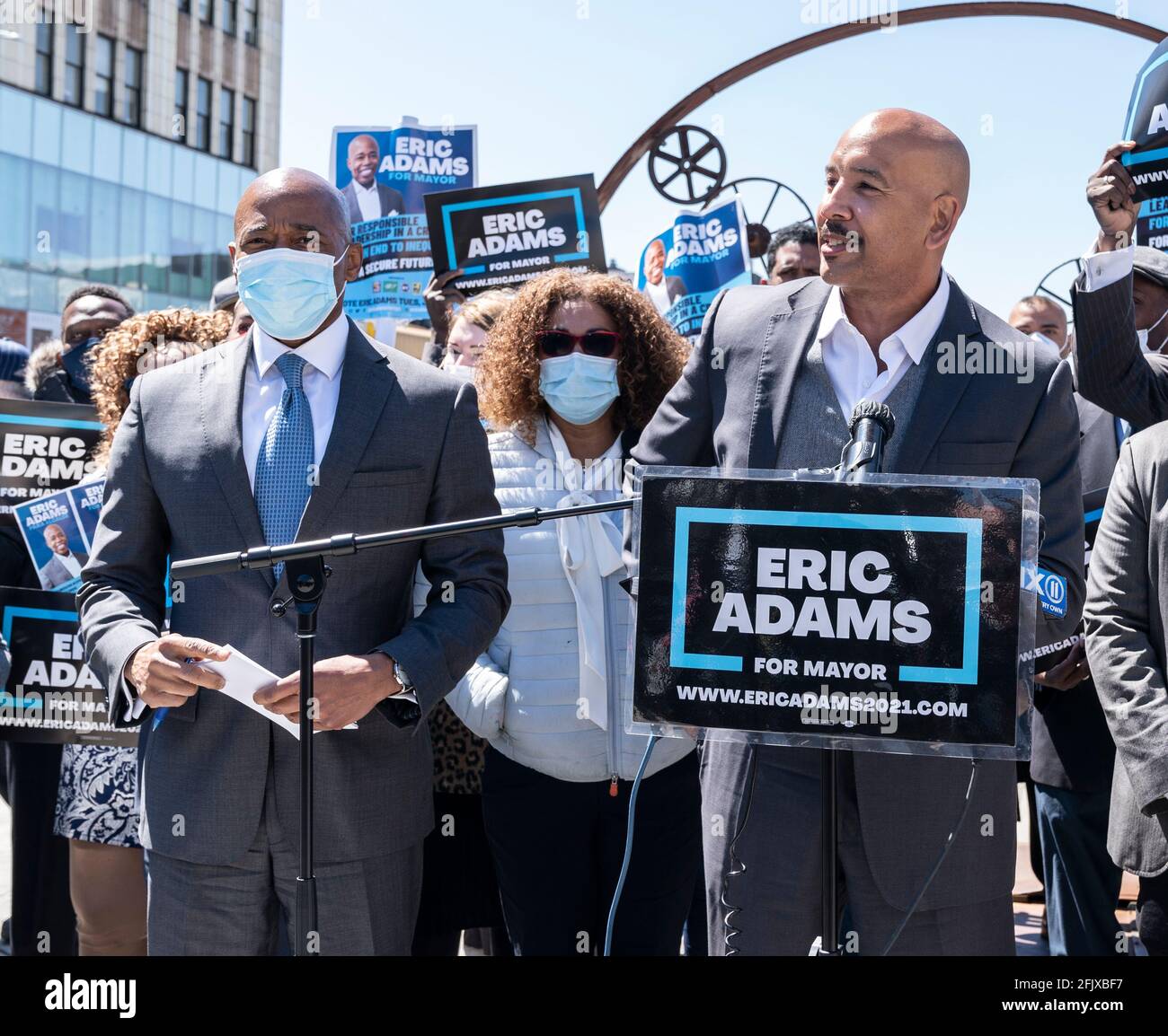New York, NY - April 26, 2021: Bronx Borough President Ruben Diaz Jr ...