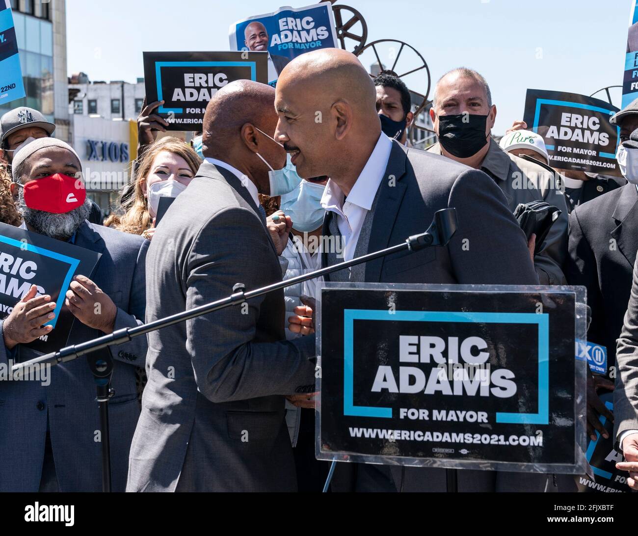 New York, NY - April 26, 2021: Bronx Borough President Ruben Diaz Jr ...
