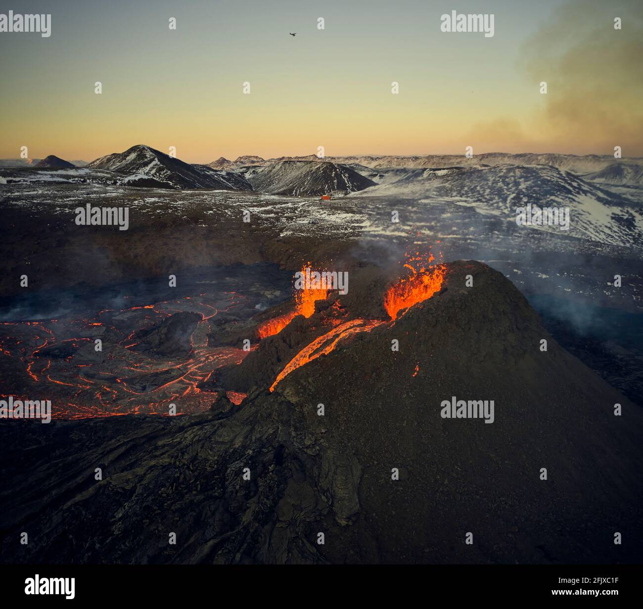 Sunset volcano eruption hi-res stock photography and images - Alamy