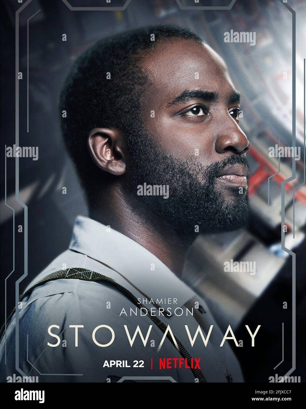 STOWAWAY, US character poster, Shamier Anderson, 2021. © Netflix ...
