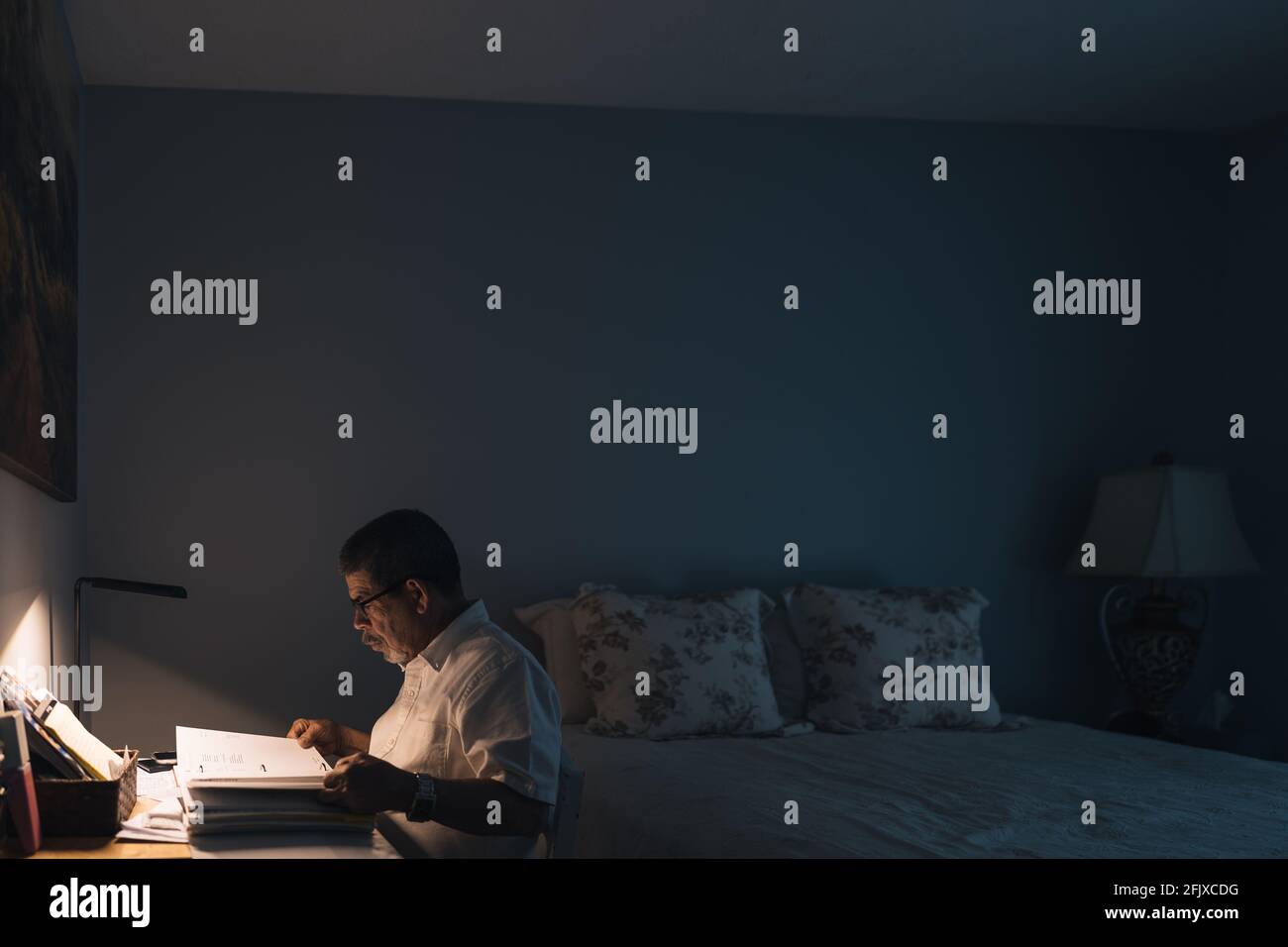 Business man working from home Stock Photo - Alamy