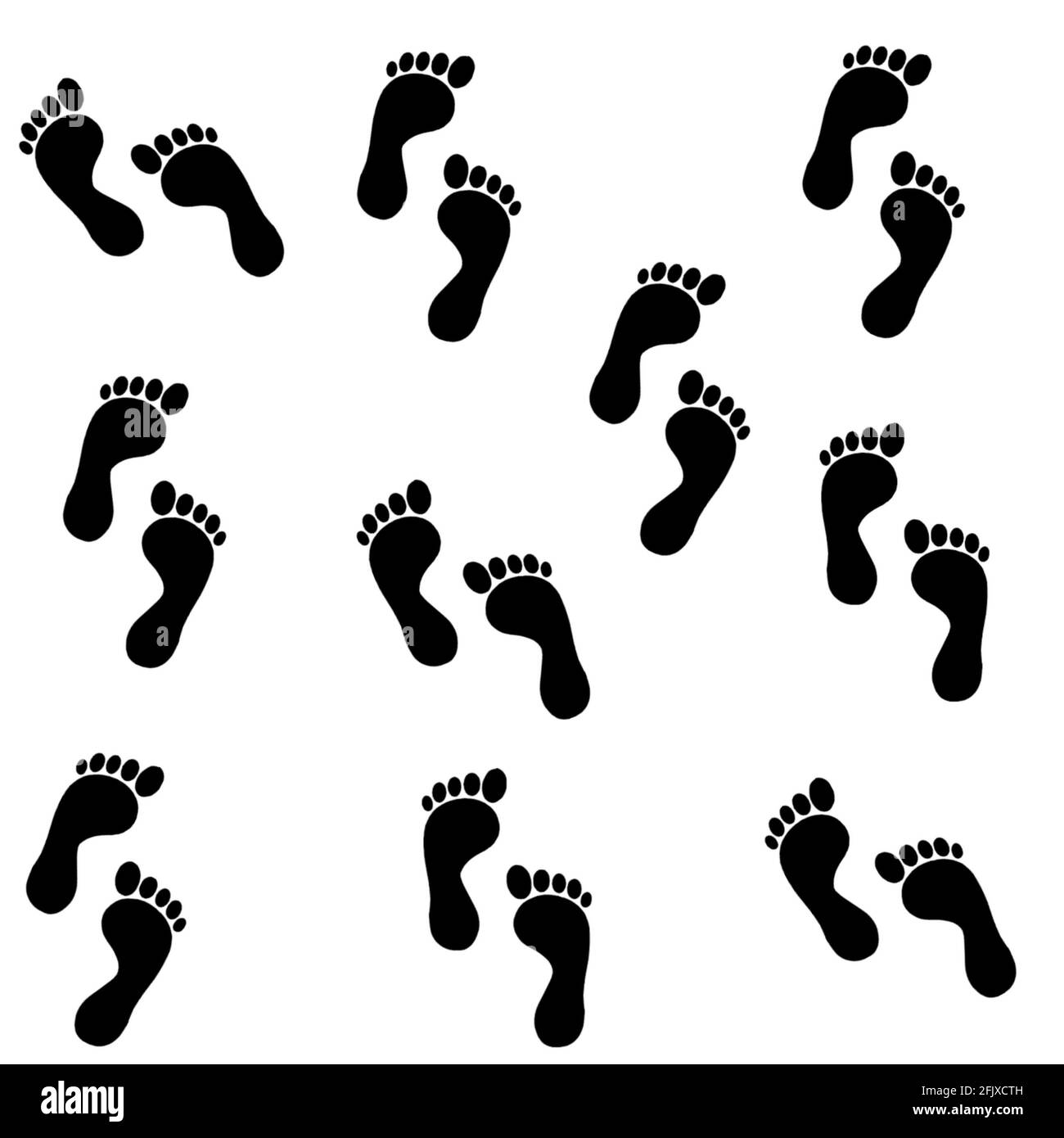 Footprints icon isolated on white background Stock Photo - Alamy