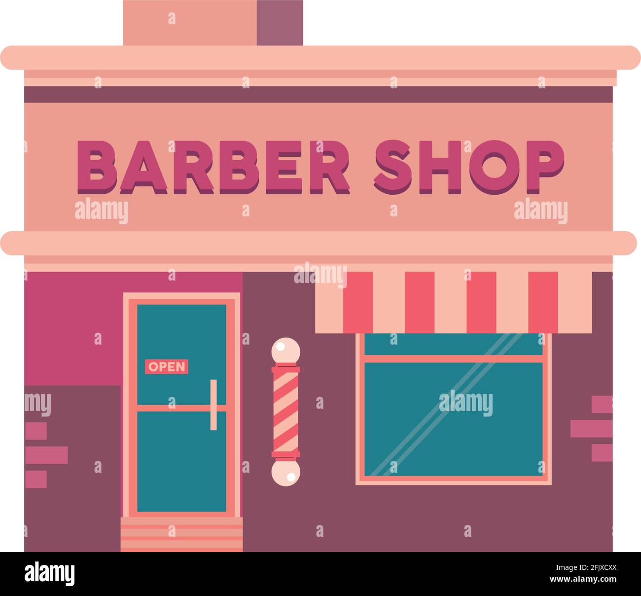 Barber town Stock Vector Images - Alamy
