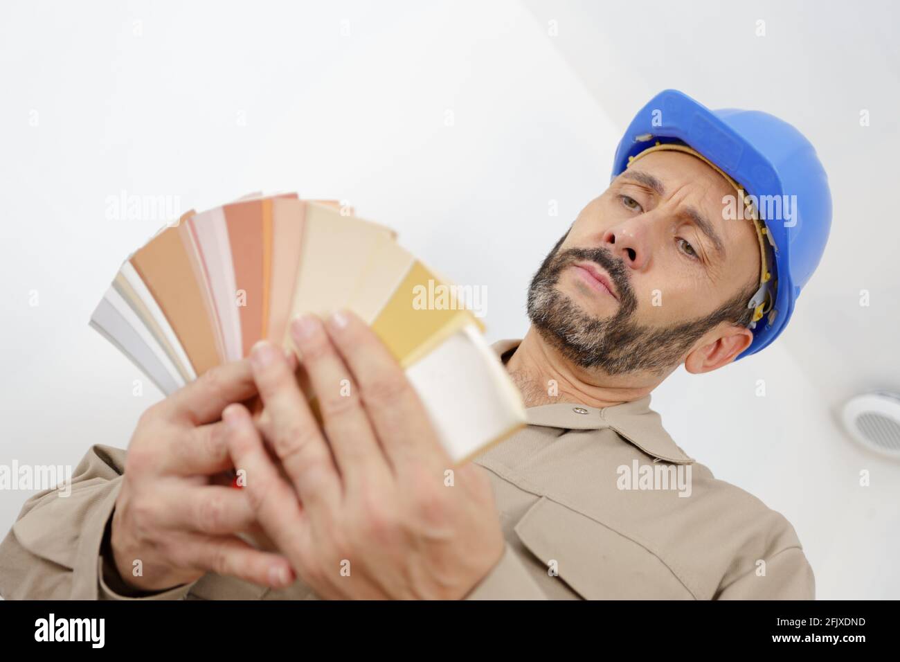 architect hands with material sample Stock Photo - Alamy
