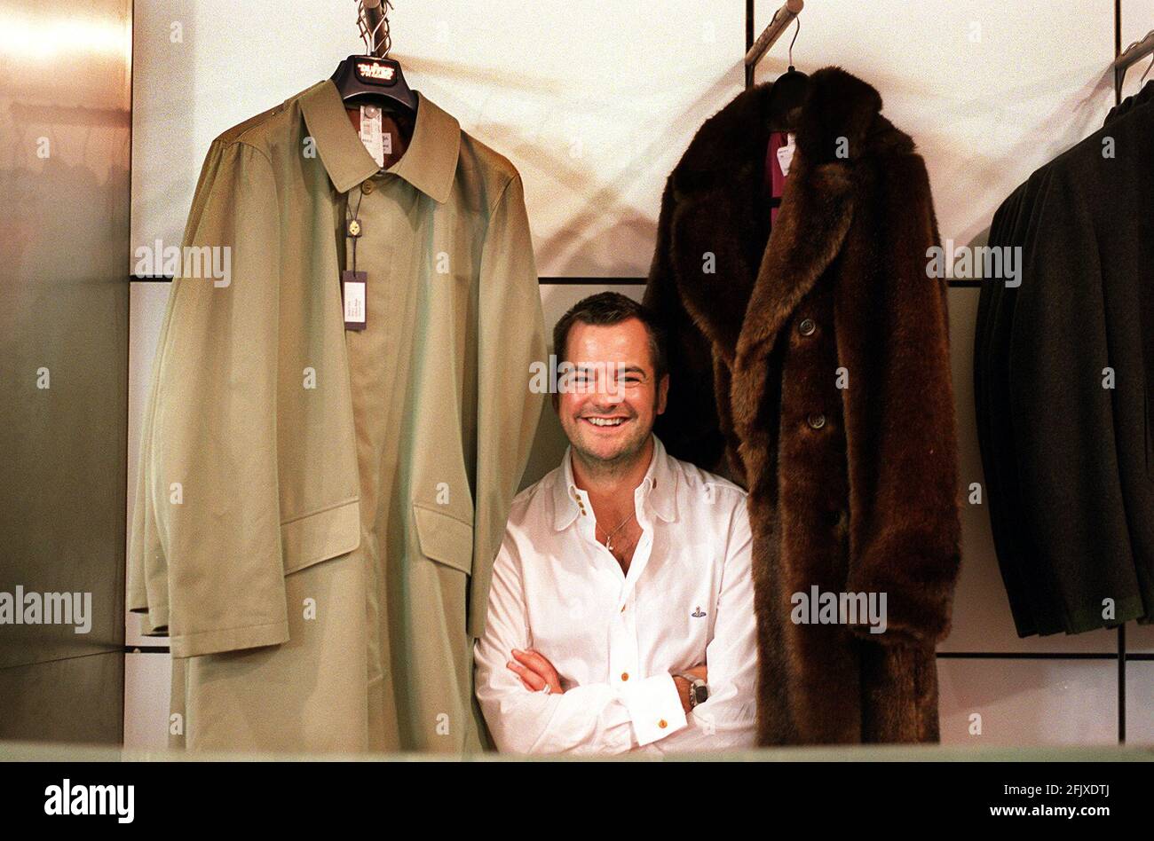 DAVID WALKER-SMITH IN THE MENSWEAR DEPARTMENT OF SELFRIDGES Stock Photo ...