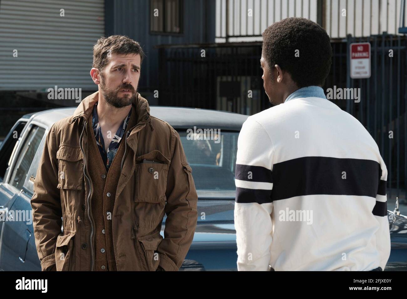 SNOWFALL, from left: Carter Hudson, Damson Idris (back to camera), The ...