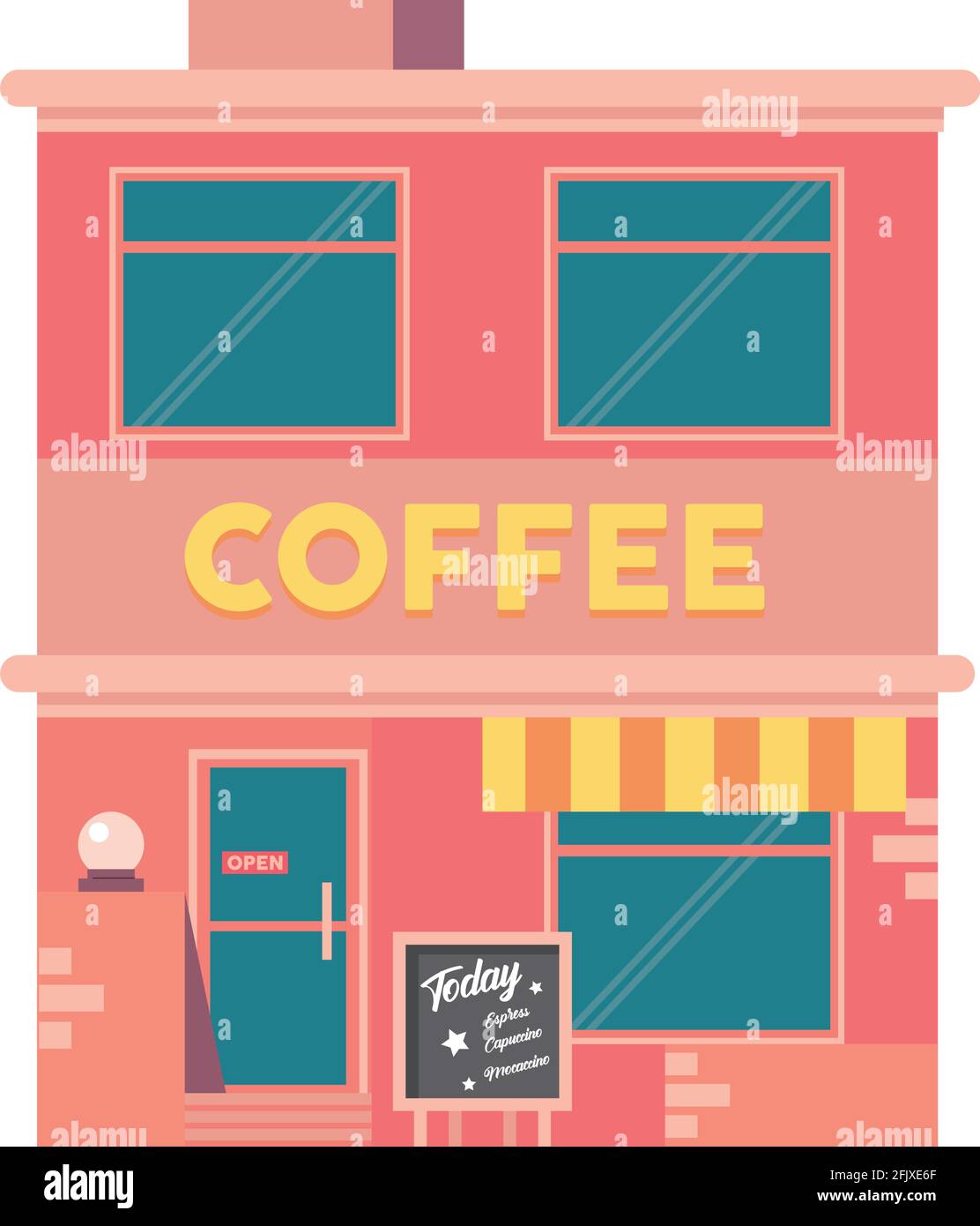 coffee building facade Stock Vector Image & Art - Alamy
