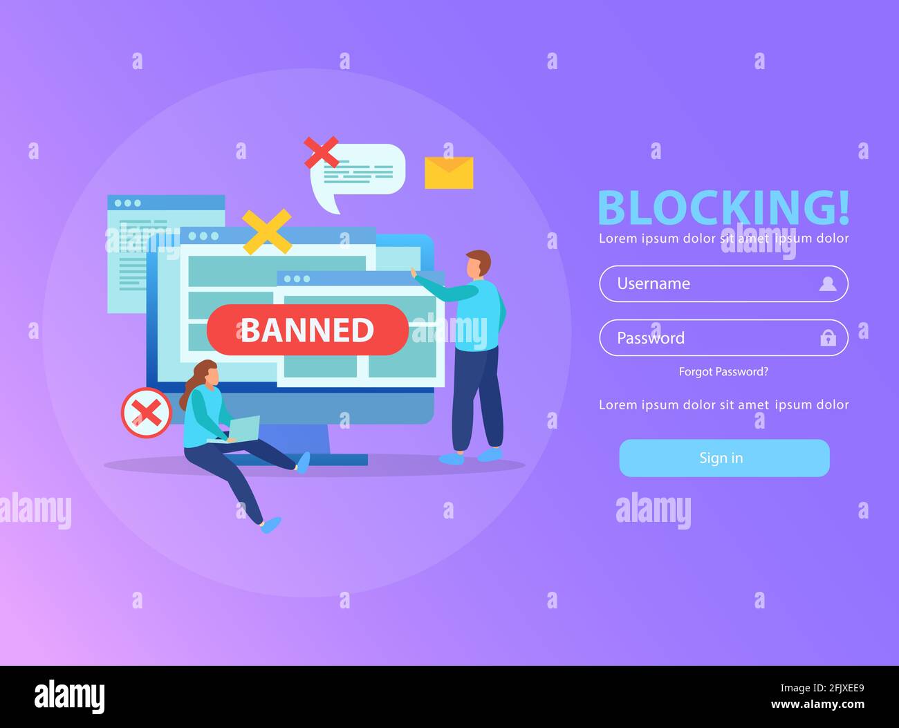 Banned device Stock Vector Images - Alamy