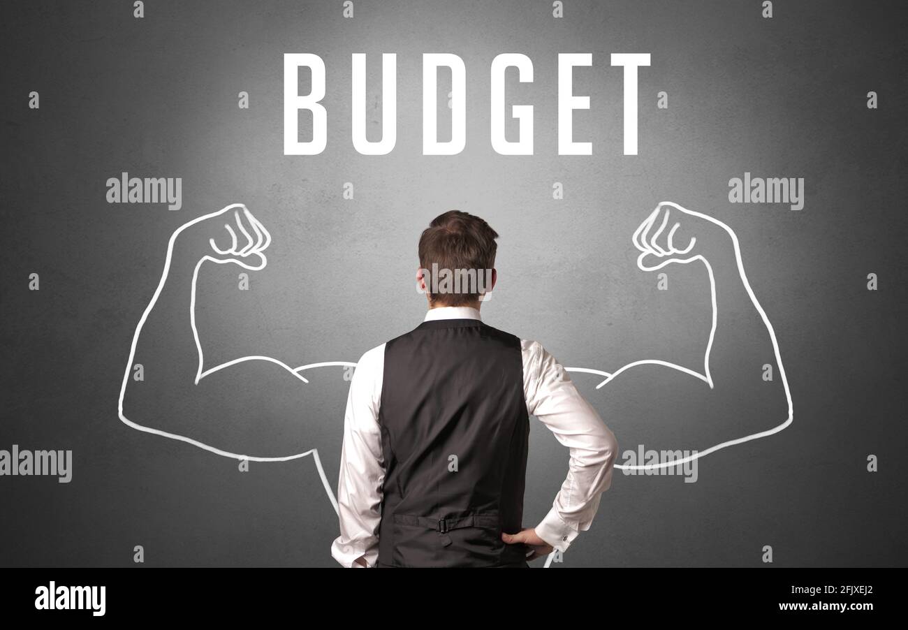 Rear view of a businessman, powerfull business concept Stock Photo - Alamy