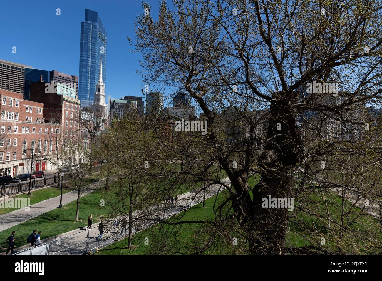 Park Street, Boston Common, Spring time Stock Photo - Alamy