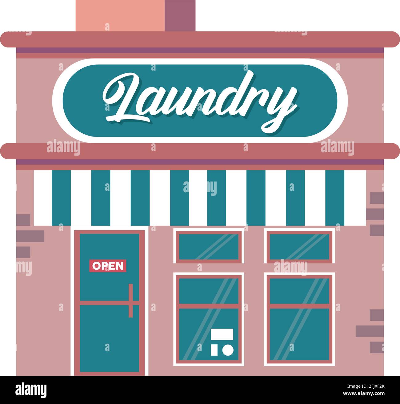 laundry building facade Stock Vector Image & Art - Alamy