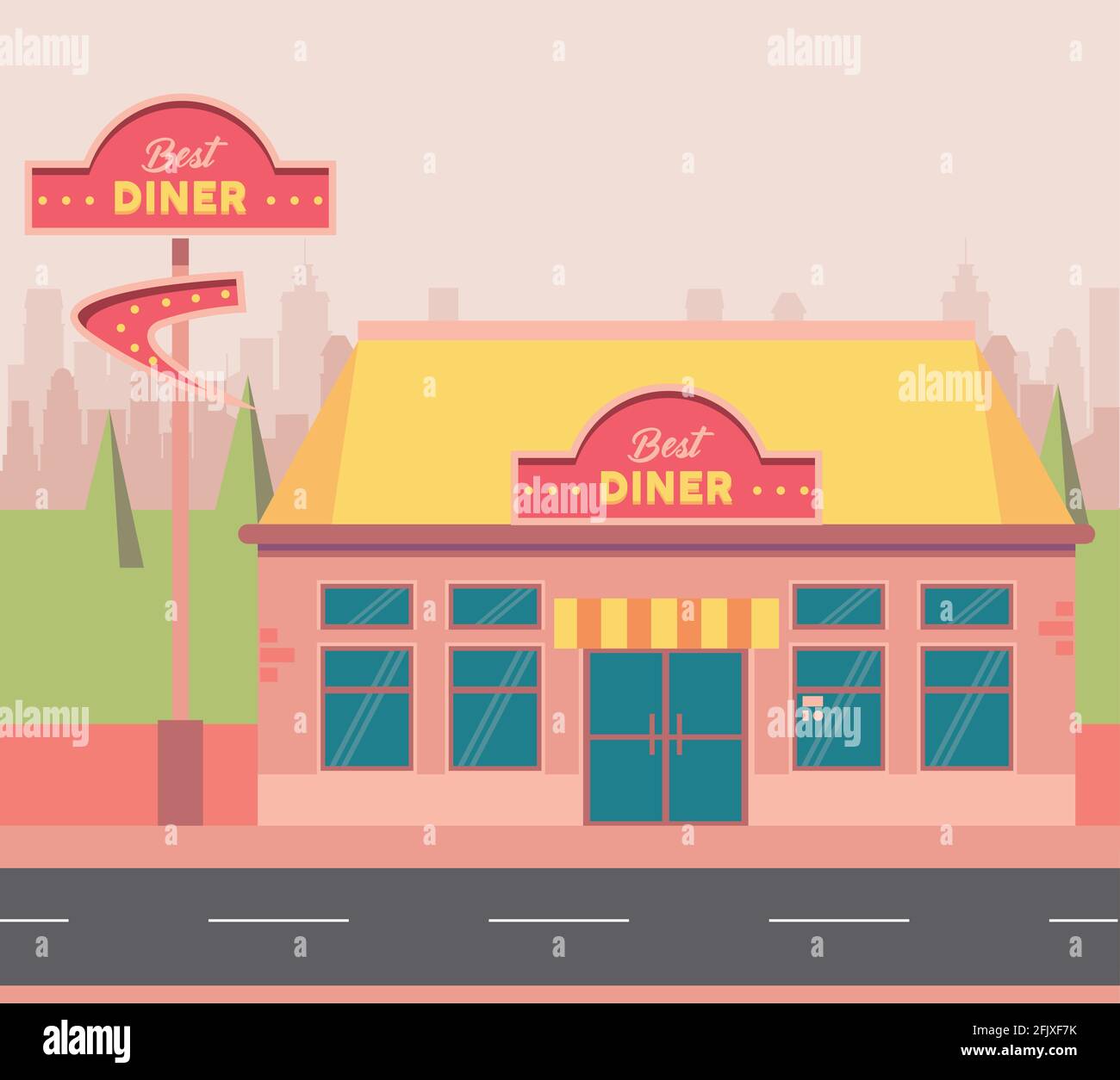 best diner scene Stock Vector Image & Art - Alamy