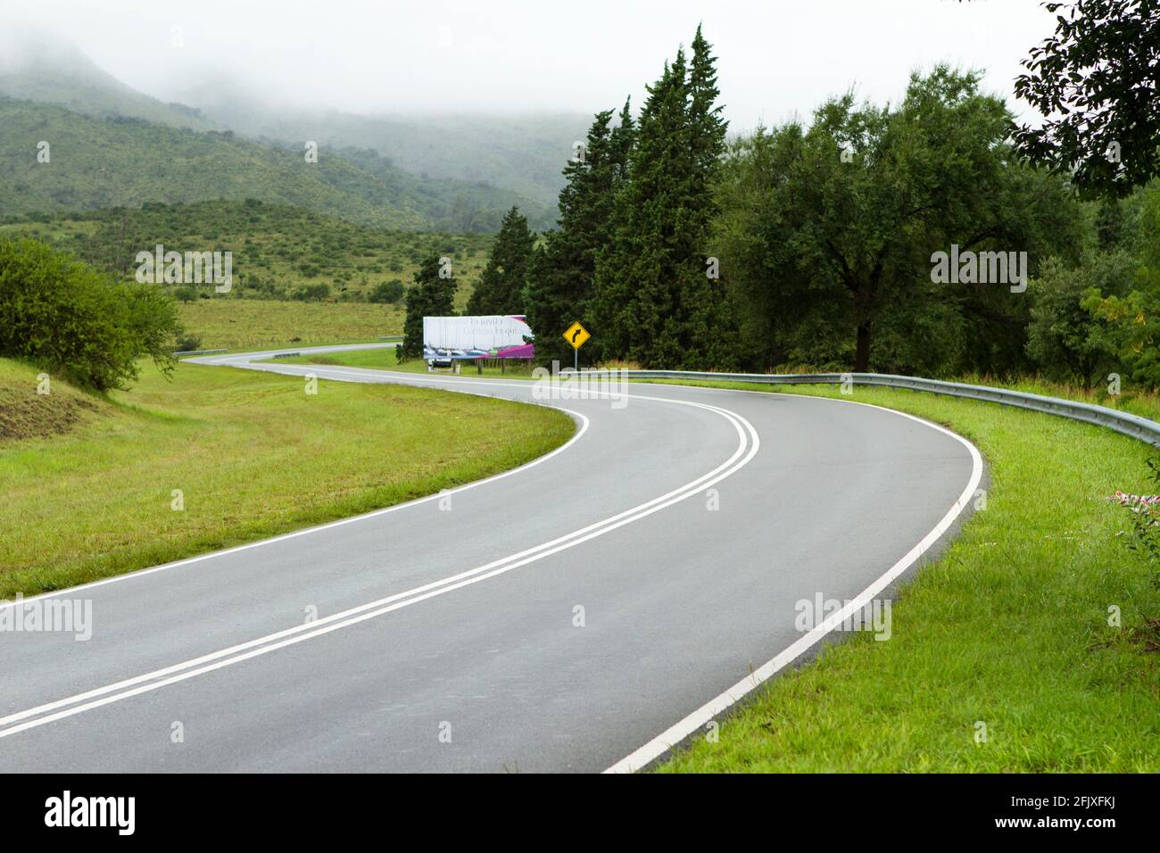 Winding path into the fog hi-res stock photography and images - Alamy