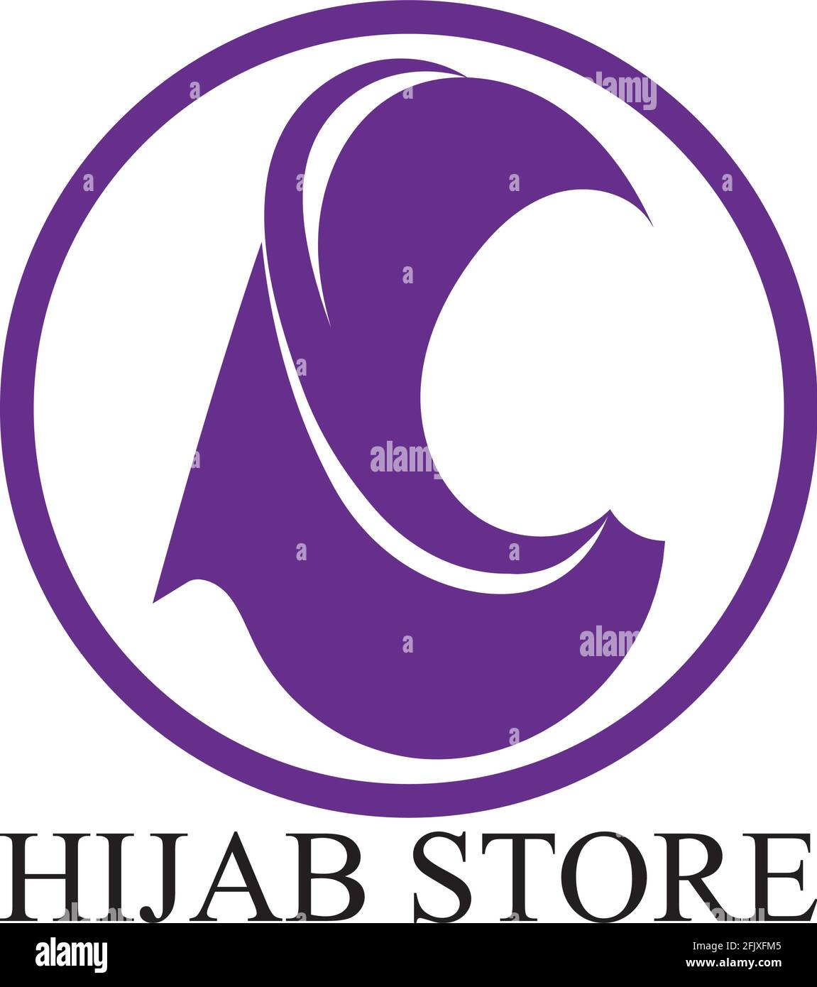 hijab logo vector icon design template Stock Vector Image & Art - Alamy