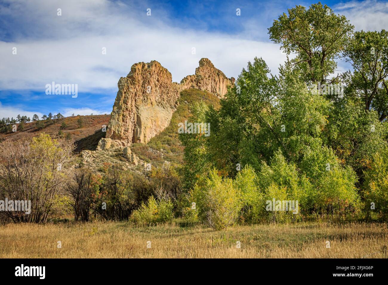 The Great Dikes rock formations in the Spanish Peaks of Colorado, USA ...