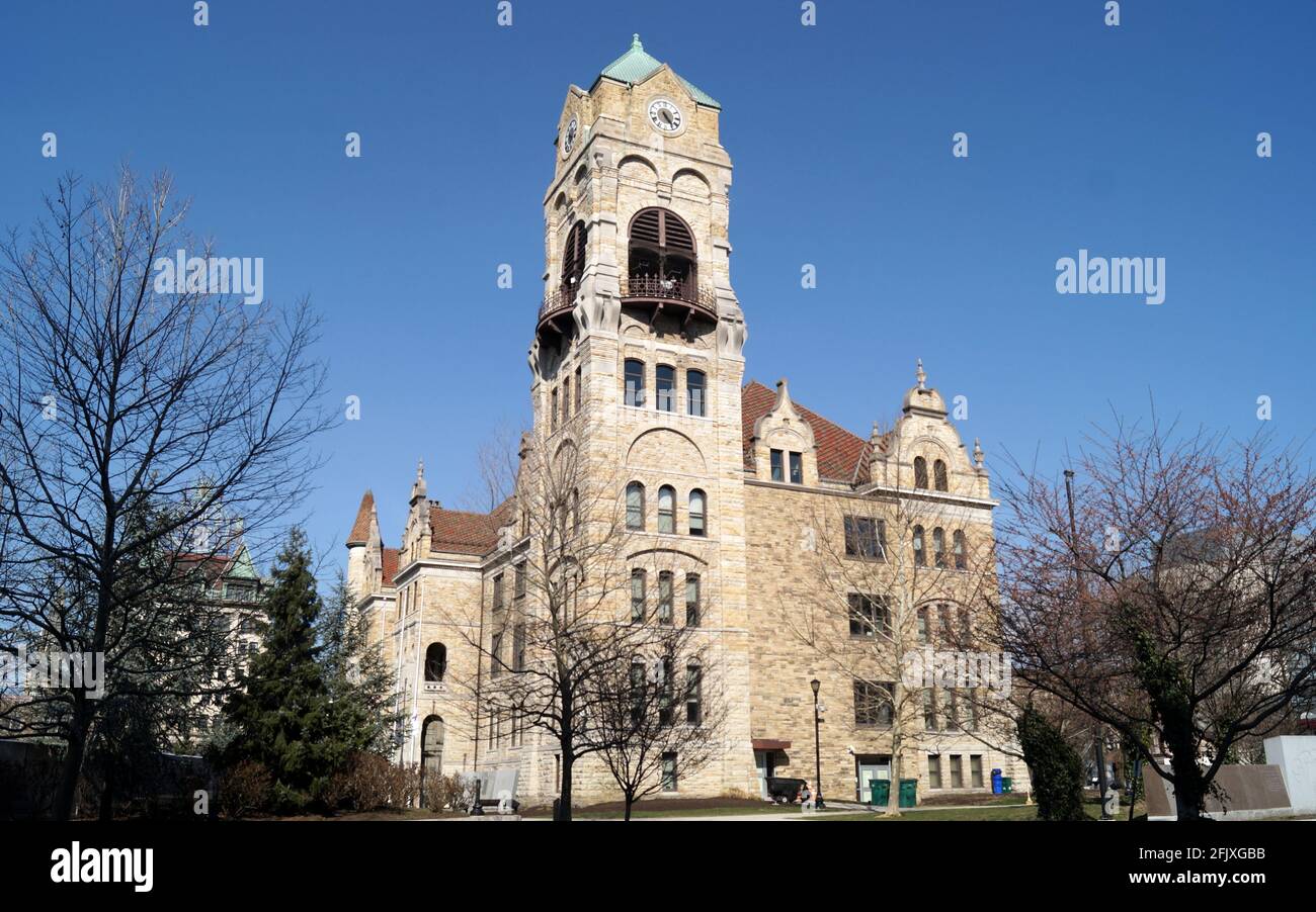 Lackawanna County Courthouse, built in 1884 in the Romanesque Revival ...