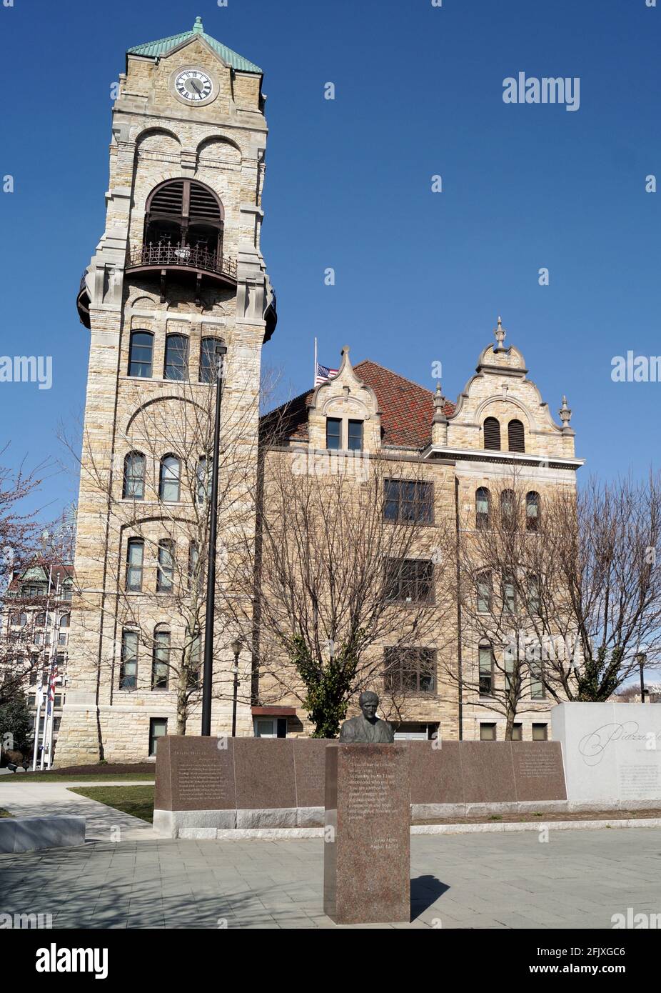 Lackawanna County Courthouse, built in 1884 in the Romanesque Revival ...