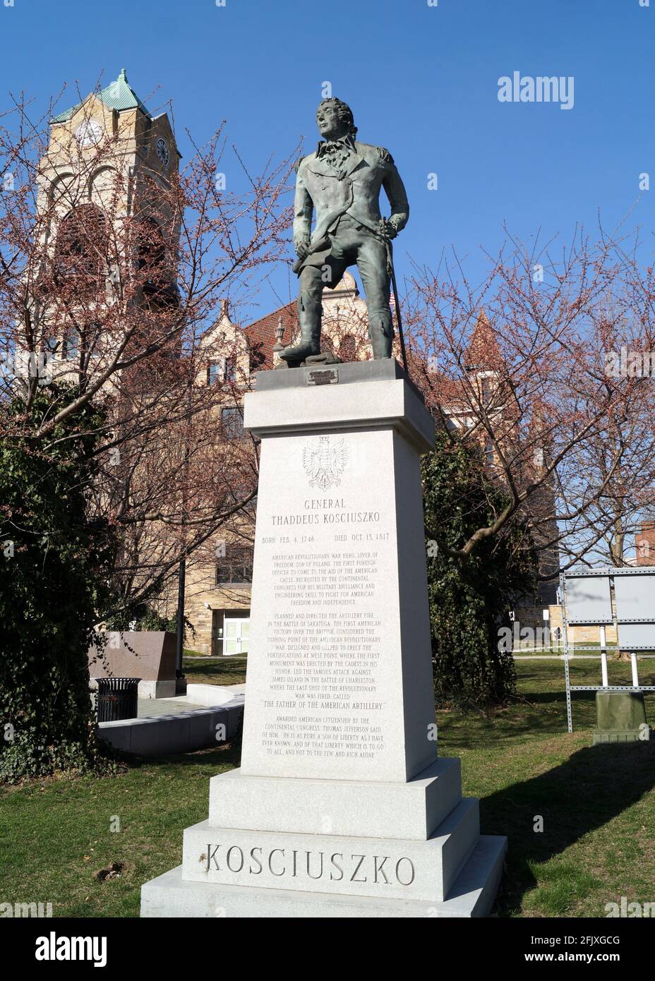 Statue of General Tadeusz Kosciuszko, at Lackawanna County Courthouse ...