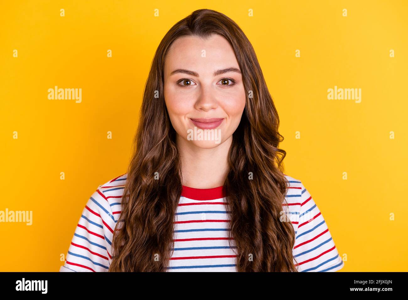 Photo Of Young Happy Positive Good Mood Lovely Beautiful Girl With Long 2625