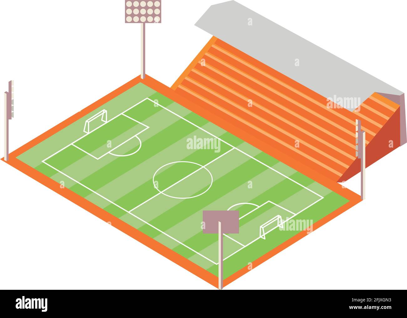 soccer field and grandstand Stock Vector Image & Art - Alamy