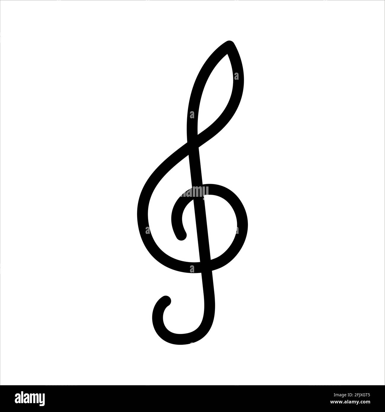 Classic treble clef symbol for websites and music applications.Graphic ...