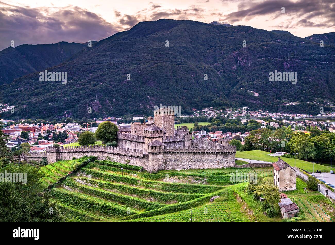 Bellinzona aerial hi-res stock photography and images - Alamy