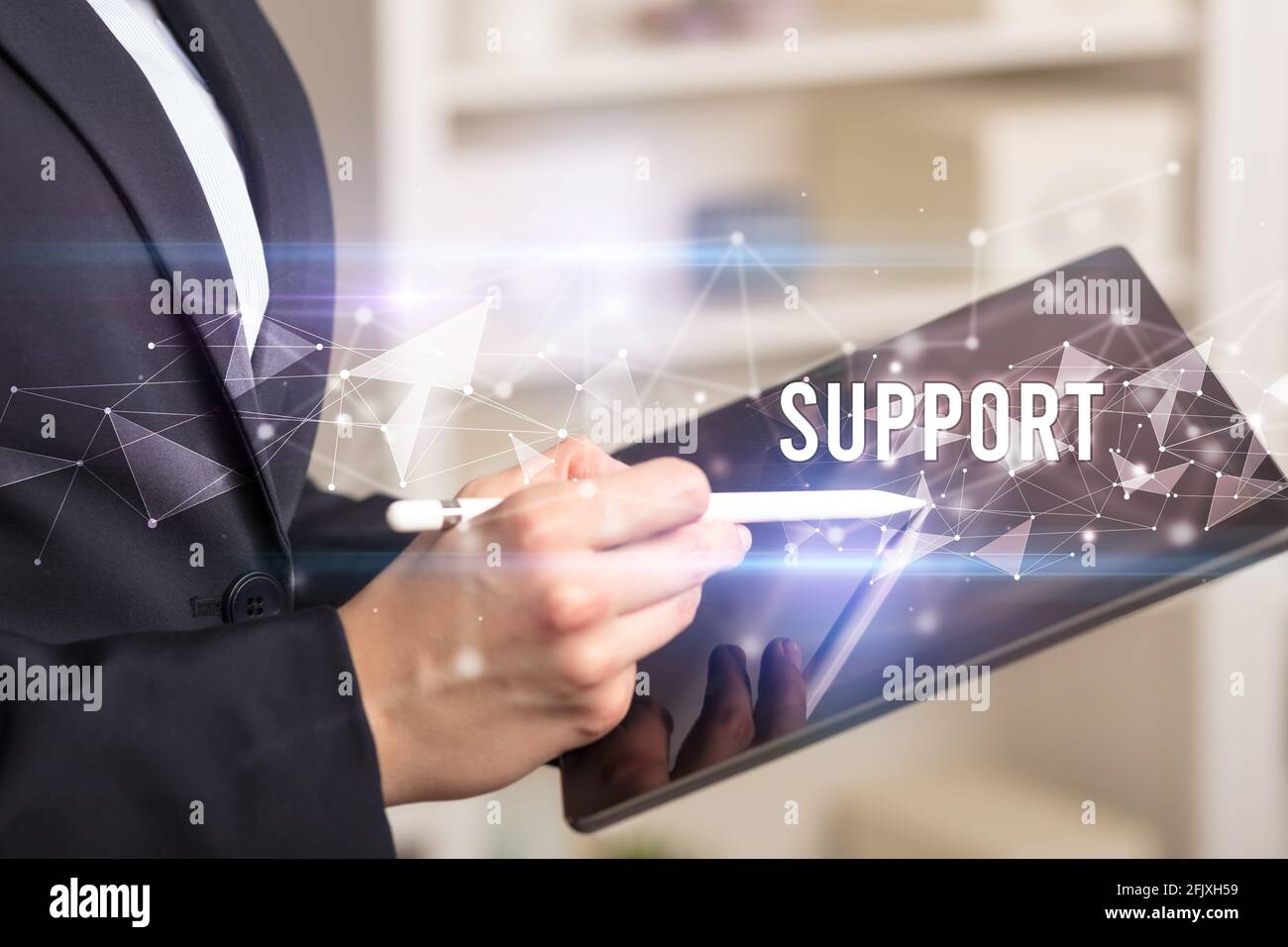 Close up hands using tablet Stock Photo - Alamy