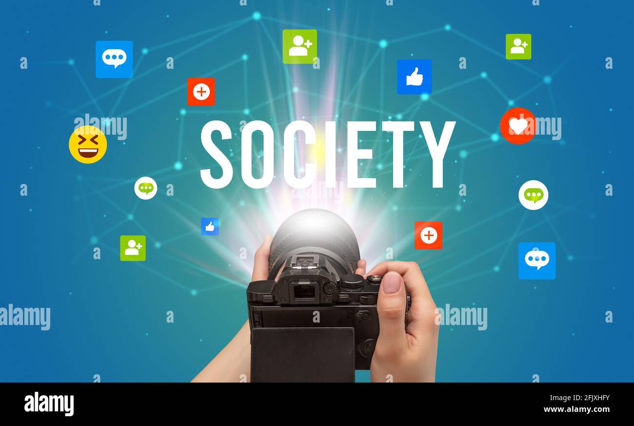 Using camera to capture social media content Stock Photo - Alamy
