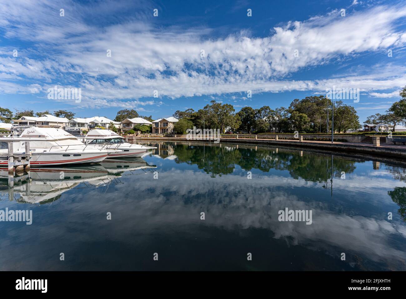 Boats in harbour Stock Photo - Alamy