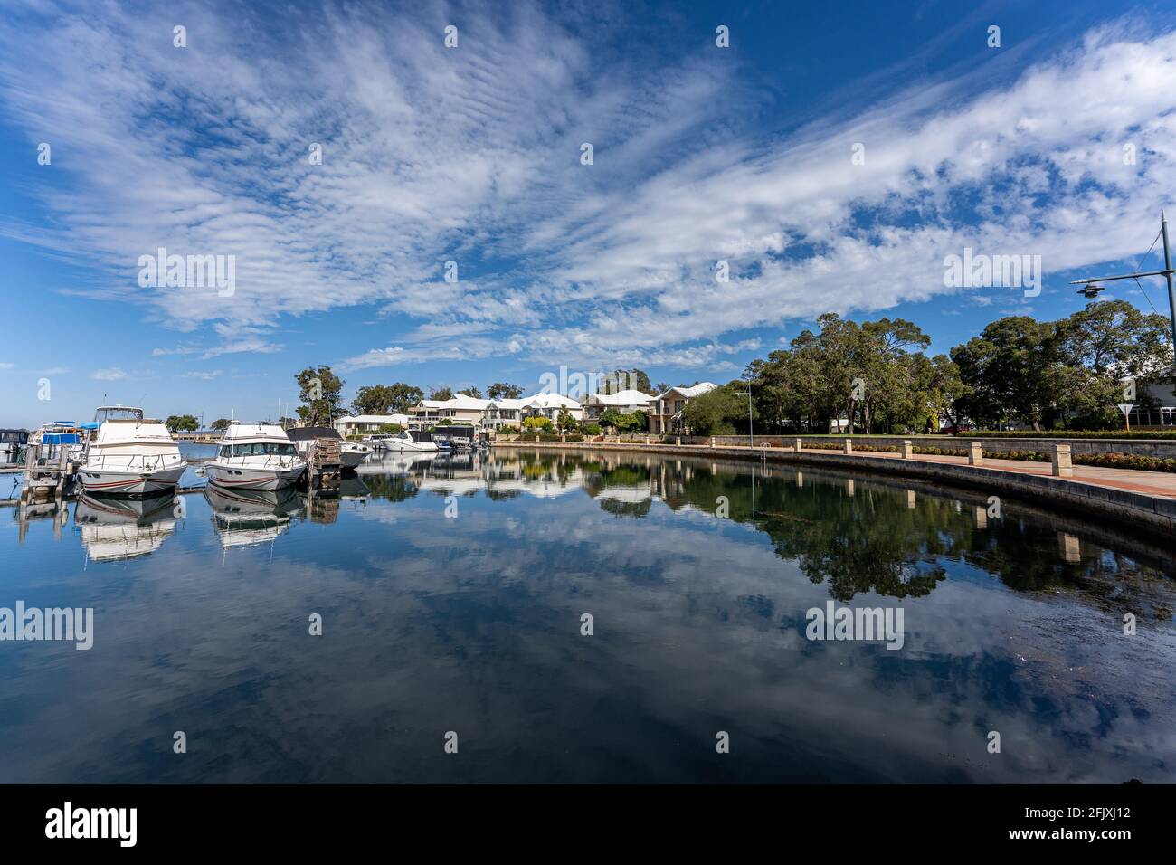 Boats in harbour Stock Photo - Alamy