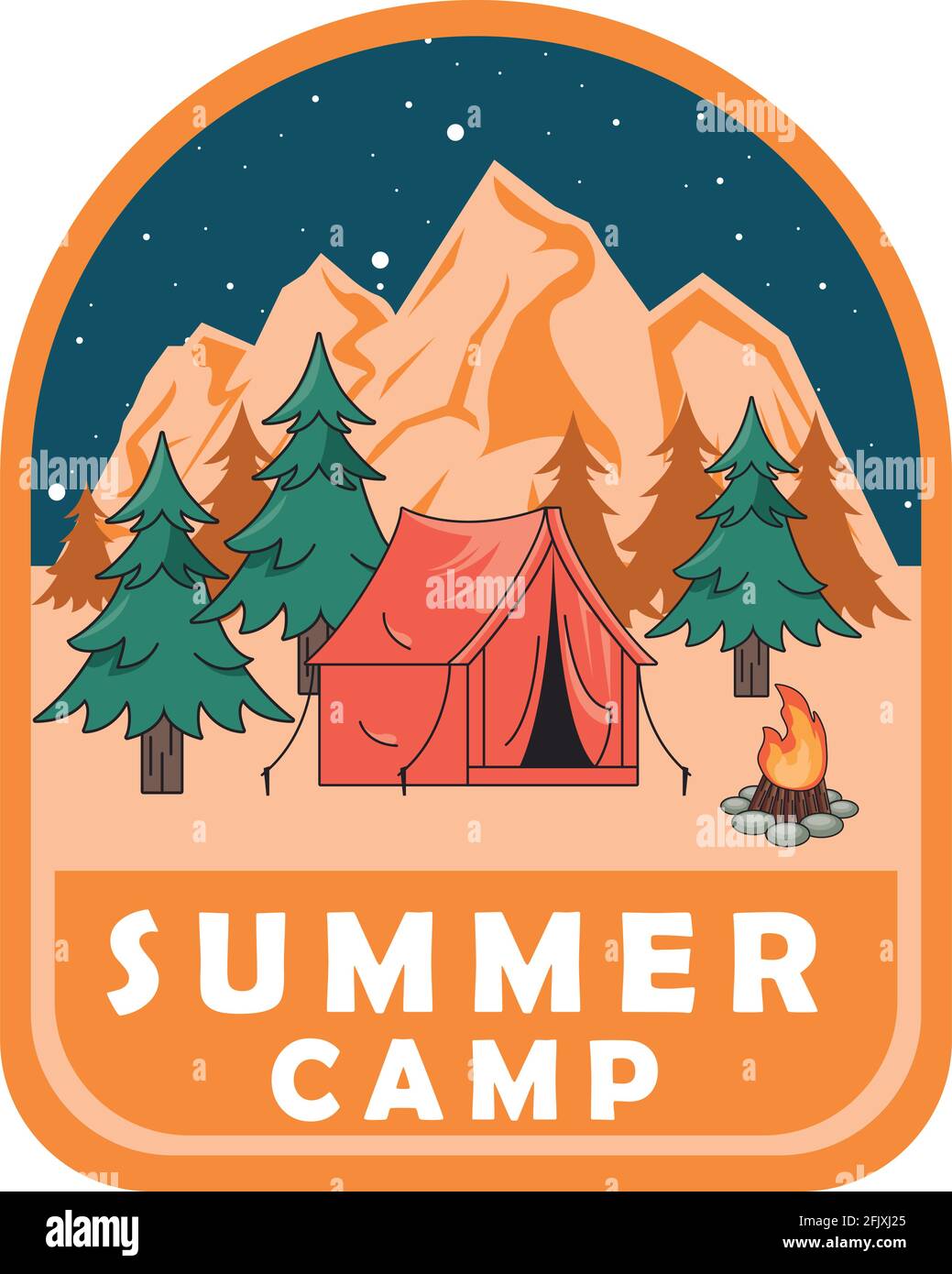 summer patch with camping Stock Vector Image & Art - Alamy