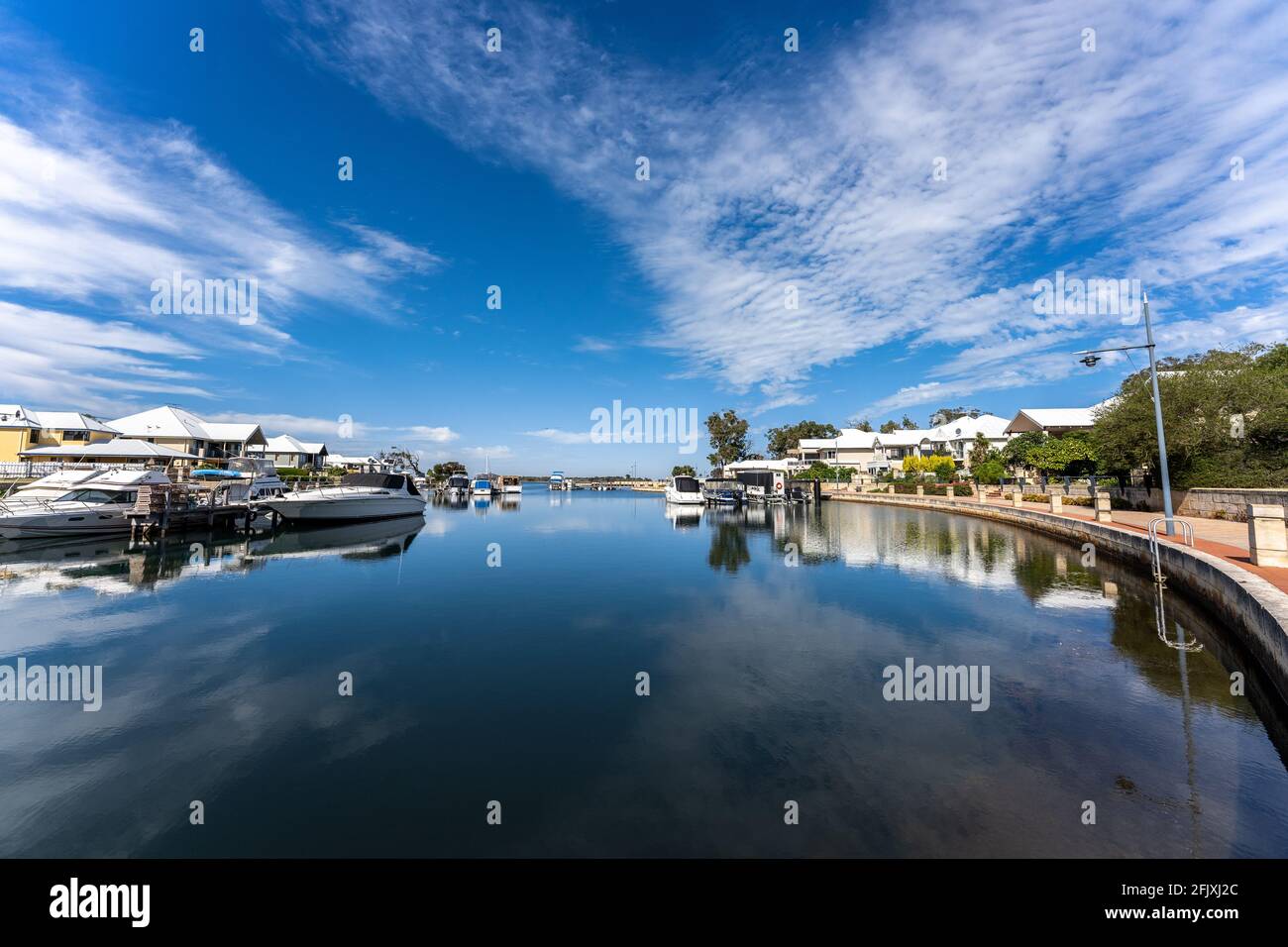 Boats in harbour Stock Photo - Alamy