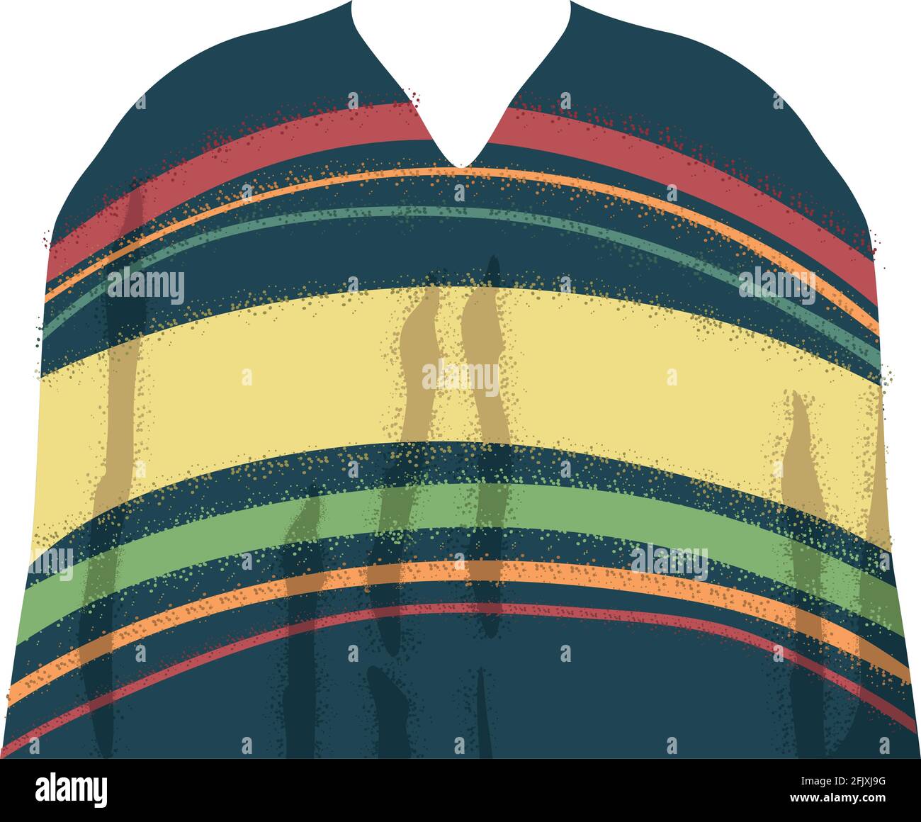 Isolated mexican poncho. Mexican folk costume - Vector Stock Vector ...