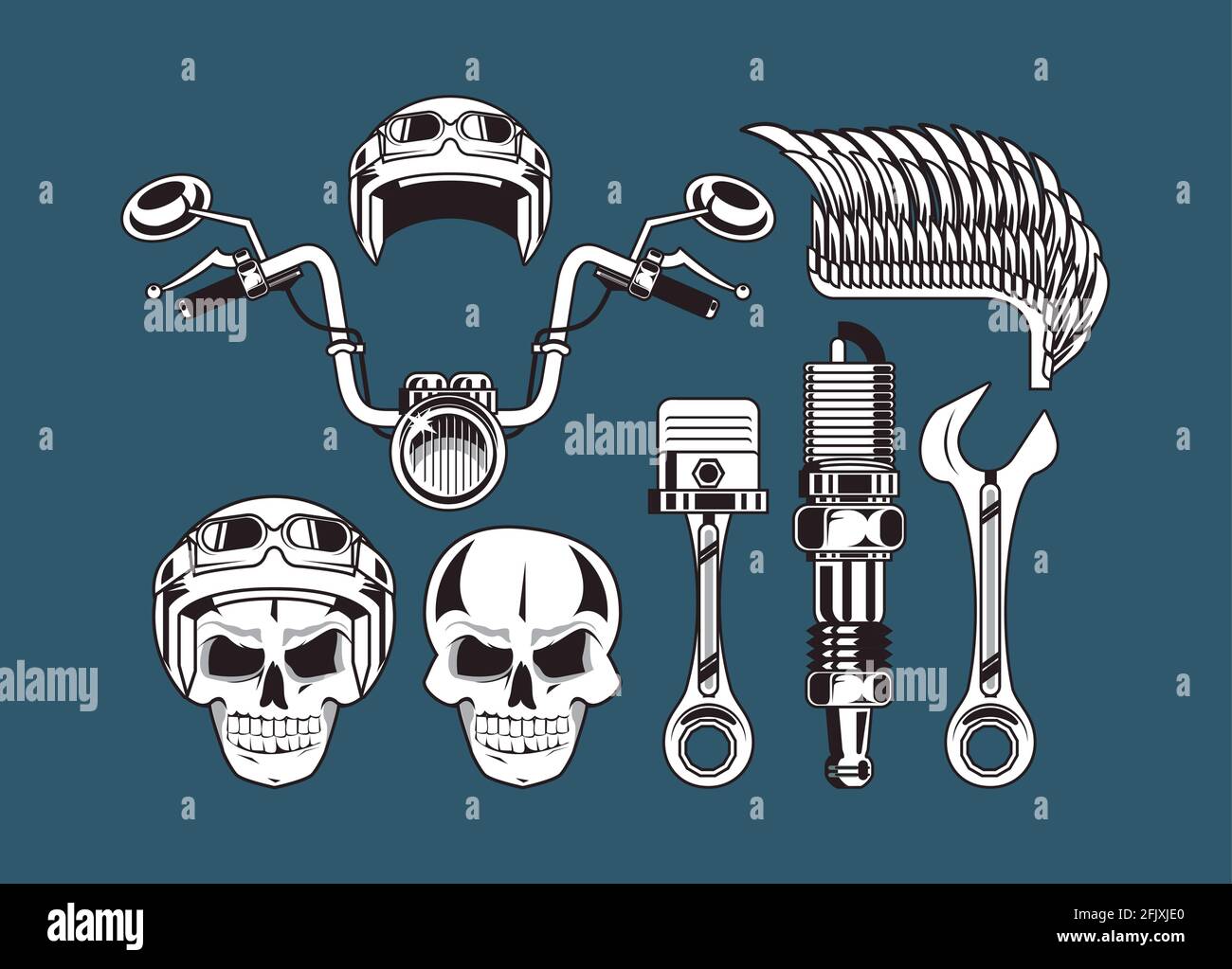 Biker badges Stock Vector Images - Alamy