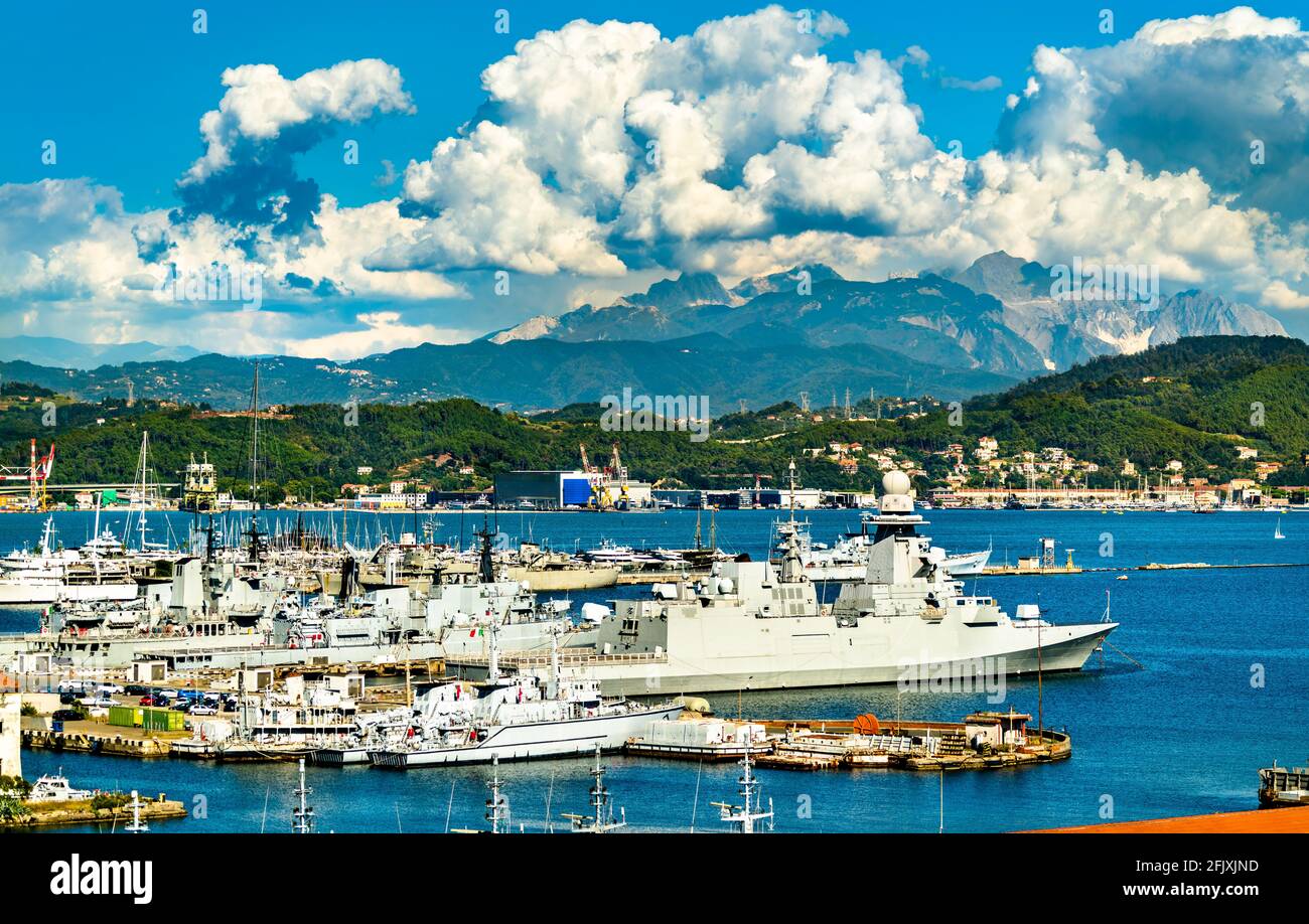 Naval ships at La Spezia in Italy Stock Photo - Alamy