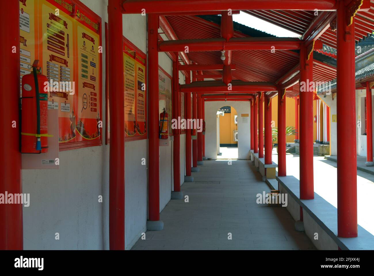 Modern and recently built Buddhist temple, complete with health and ...