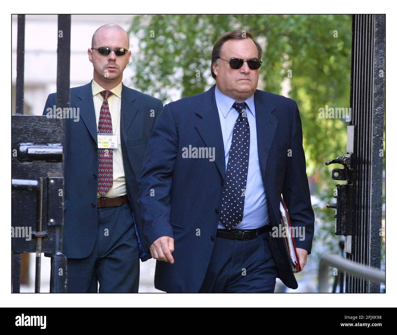 John Prescott arriving at Downing St. Gordon Brown, will be announcing ...