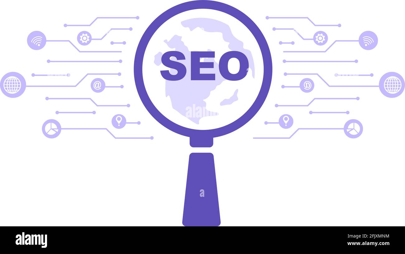SEO Optimization Vector Illustration To Search Engine, App Development ...