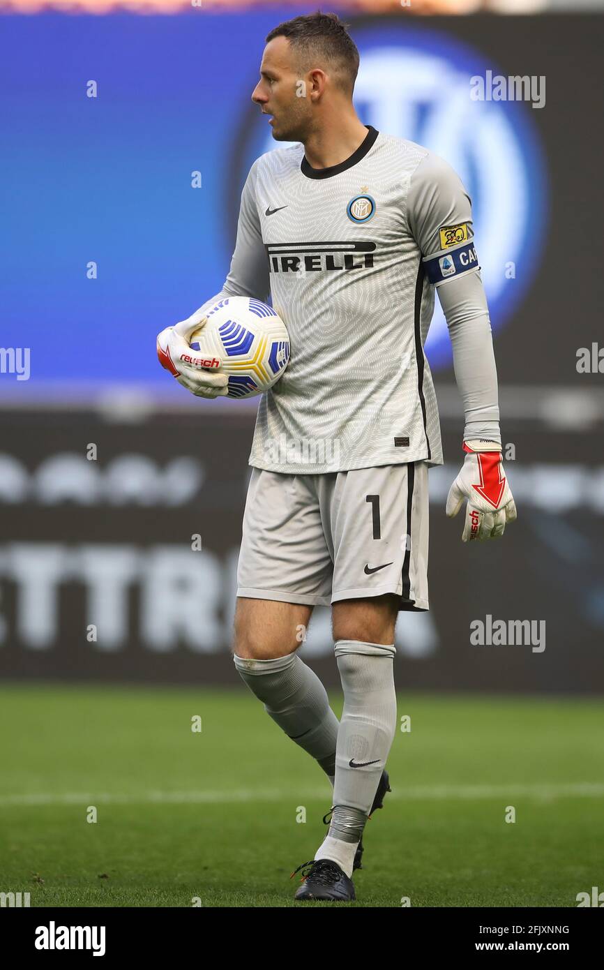 Milan, Italy, 25th April 2021. Samir Handanovic of Internazionale ...