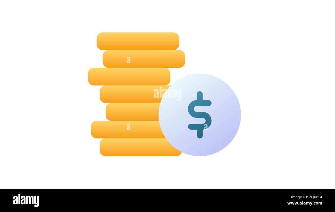 coin dollar money single isolated icon with single isolated icon with ...