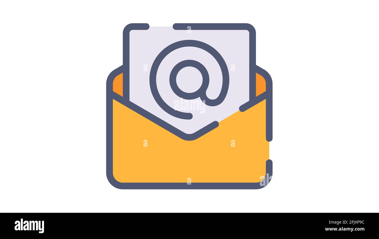 Email Envelope Letter Single Isolated Icon With Single Isolated Icon