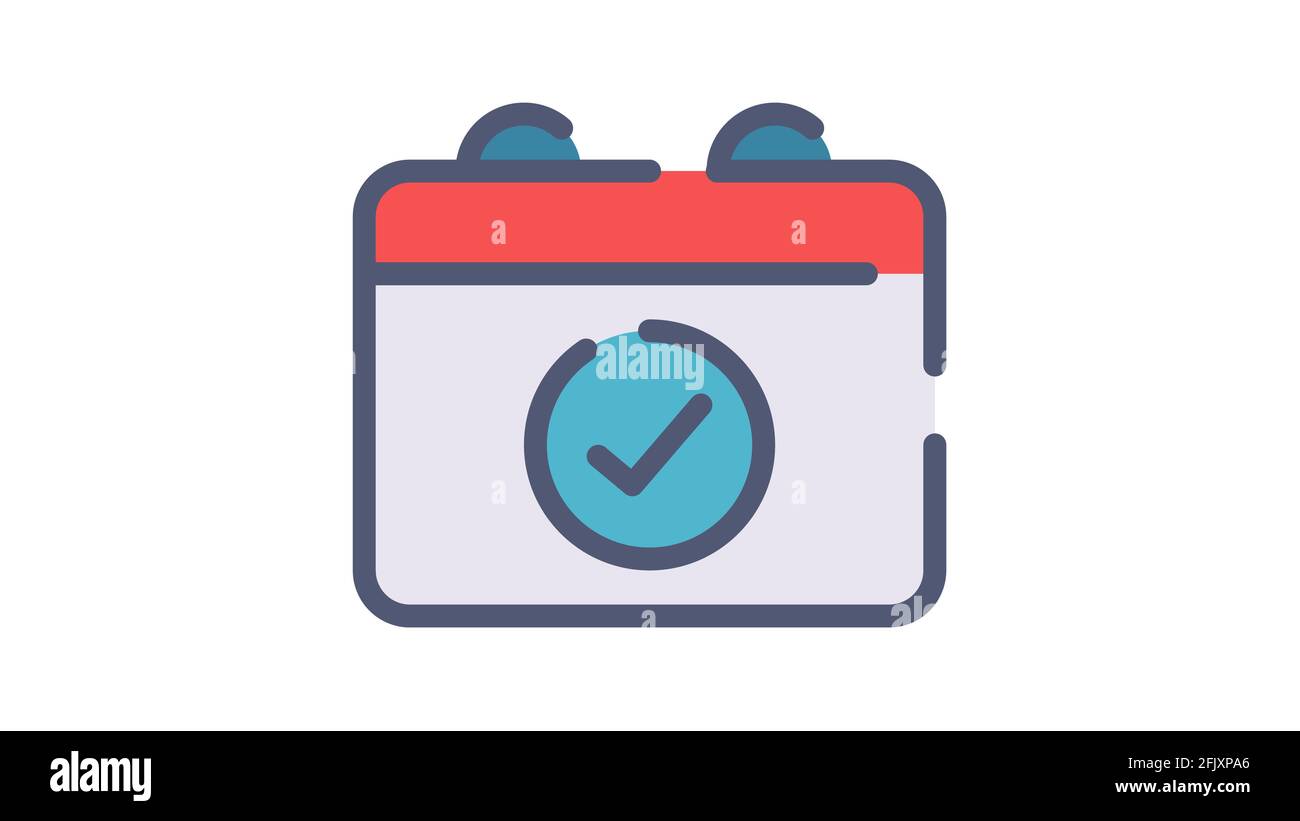 schedule complete finish single isolated icon with single isolated icon ...