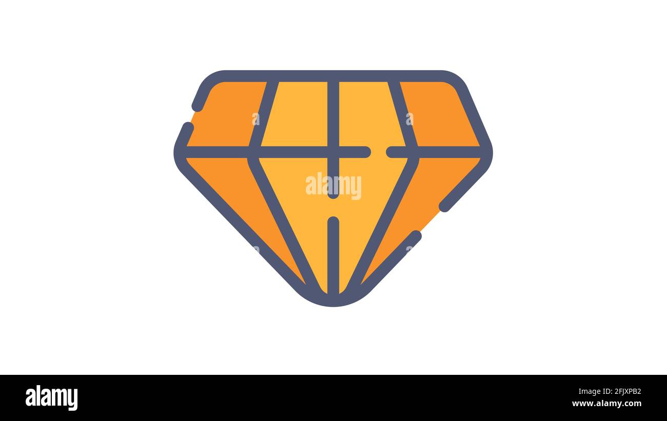 diamond gem valuable single isolated icon with single isolated icon with flat dash or dashed ...