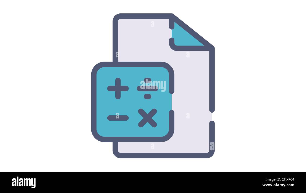 calculate paper report single isolated icon with single isolated icon ...