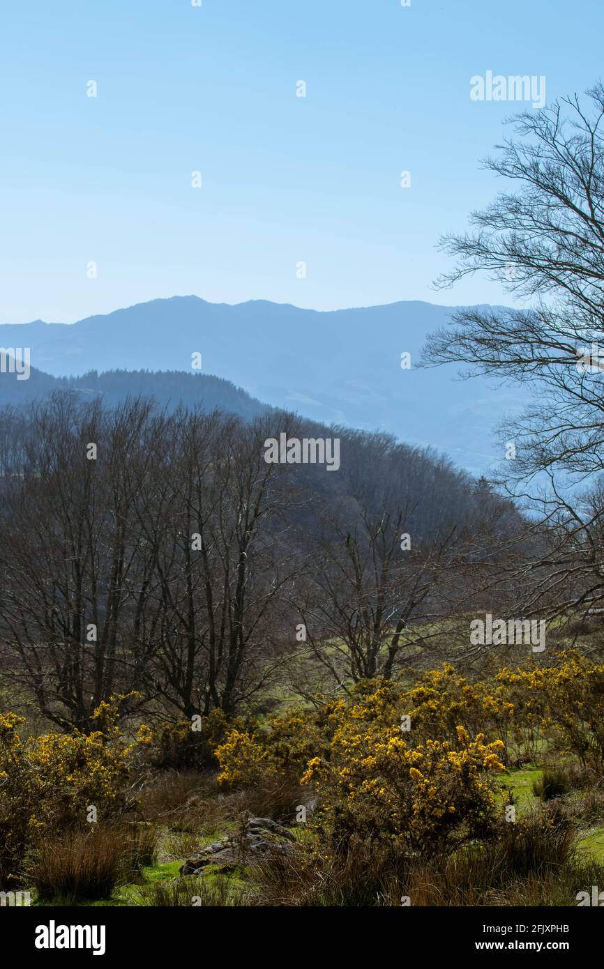 Breathtaking view of mountains in Basque country Stock Photo - Alamy