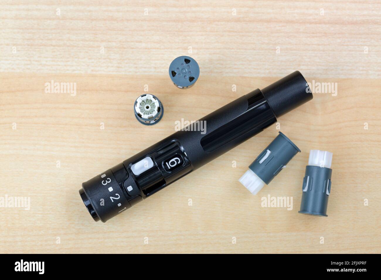 Finger pricker, lancing device kit with drum and preloaded lancets for ...