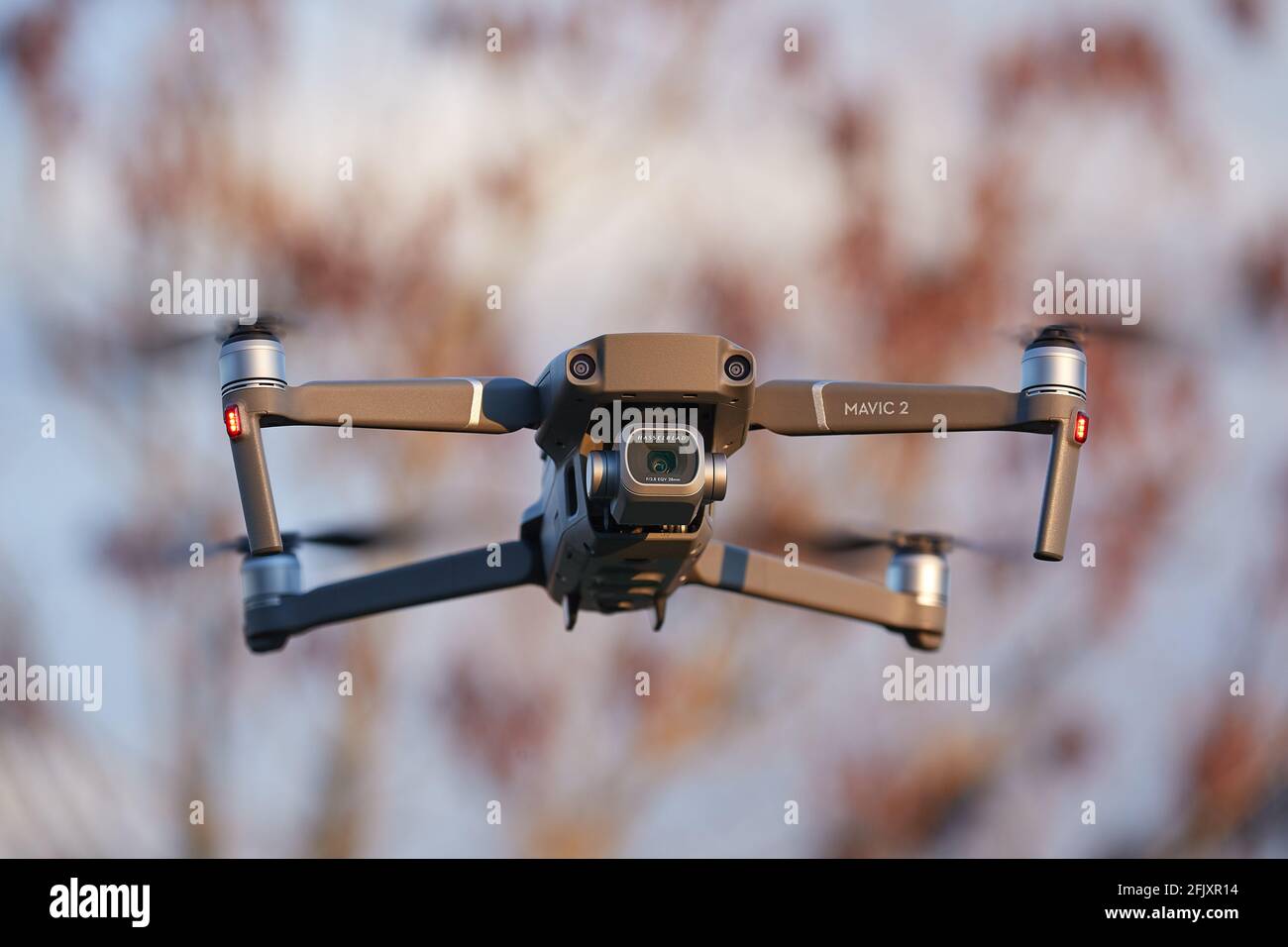 Drone flying outdoors Stock Photo - Alamy